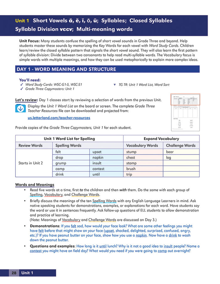 Grade Three Teacher's Guide [Classic] – Letterland USA
